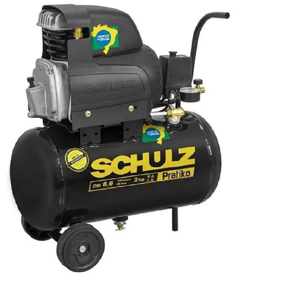 Compressor de ar 25l 2hp pratiko csi 8,6 + air kit 5 peças - SCHULZ ...