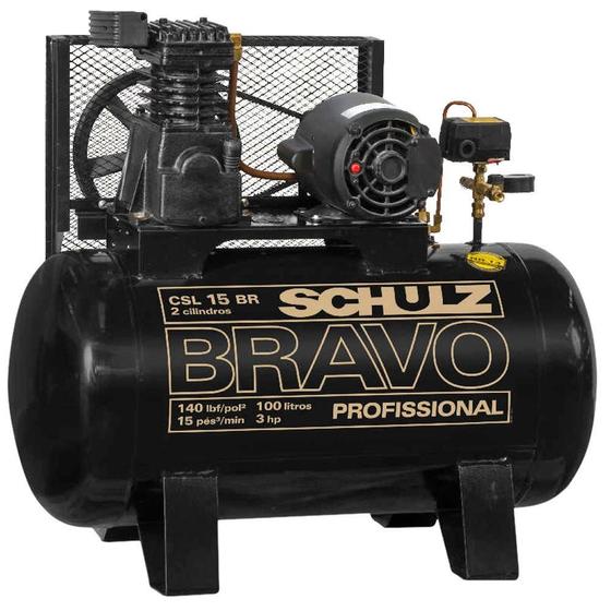 Compressor de Ar Bravo 15 Pés 100 Litros Mono 110/220V - SCHULZ ...