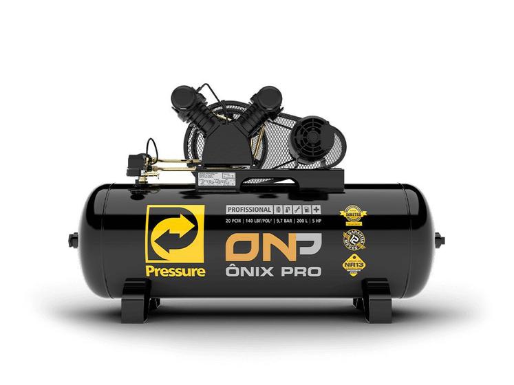 Compressor de Ar Onix Pro 15 Pés 175L 3HP 140PSI Trifásico - Pressure ...