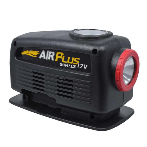 Compressor De Ar Portátil Schulz Air Plus Com Lanterna E 3 Bicos 12V ...