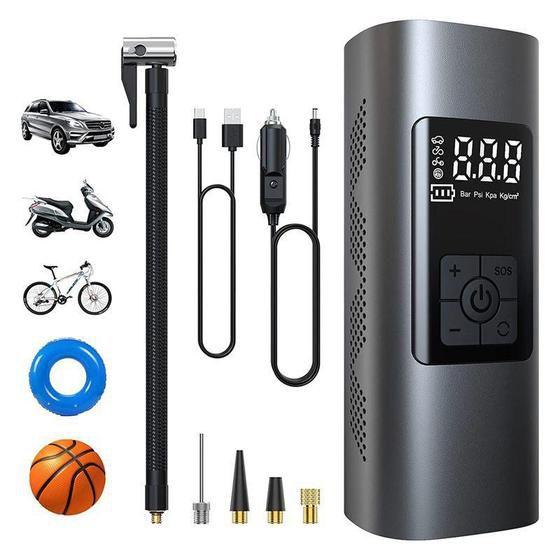 Compressor de Ar Portátil Sem Fio 150psi Recarregável 6000ma - SWS ...