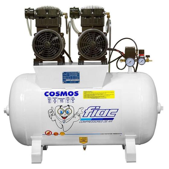 Compressor Odontológico 20 Pés 4,0 CV 100 Litros COSMOS 100 Isento de ...