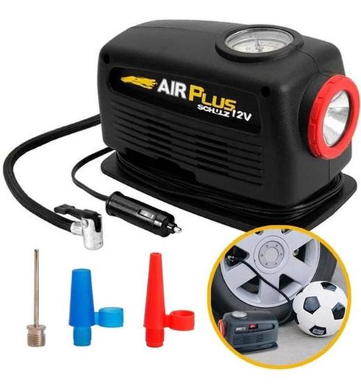 Compressor para Acendedor de Carros com Lanterna AIR PLUS 12V SCHULZ ...