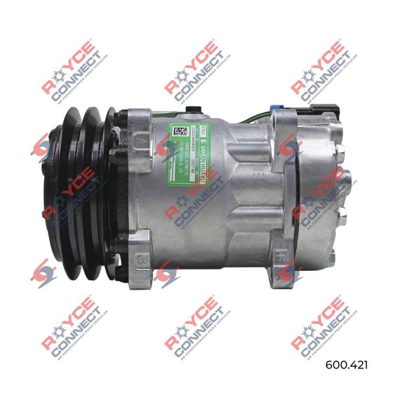 Compressor Sanden 7H15 8 Orelhas Volvo Saida Traseira 24 V. Polia 2A ...