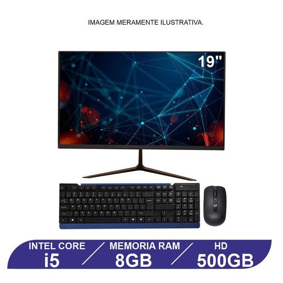 Computador All in one 19" Polegadas Flex Computer i5 8GB Ram HD 500 GB Kit BPC S/FIO - All in ...