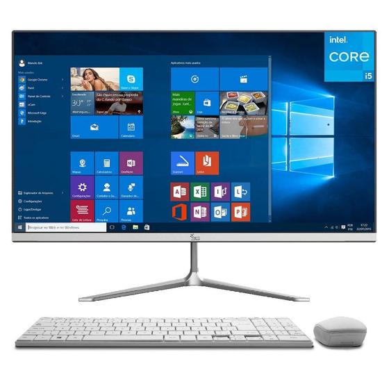 Computador All in One 24 Full HD Intel Core i5 8GB ssd 480GB Windows 10 Office 365 Wifi ...