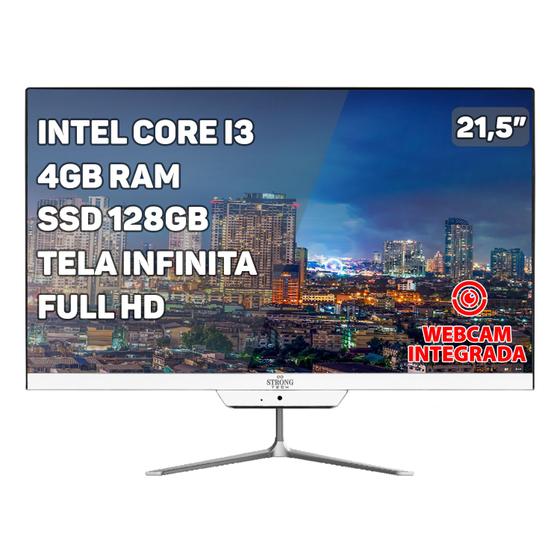 Computador All In One Intel Core i3 21,5" 4GB SSD 128GB Full HD Hdmi ...