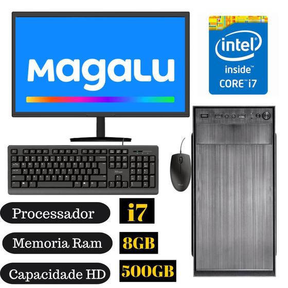 Computador Barato Completo Intel Core i7 HD 500GB 8GB Memoria Ram ...