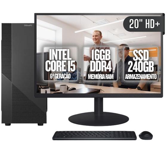 Computador Completo BluePC Task Intel Core i5 6ª Geração 16GB DDR4 SSD ...