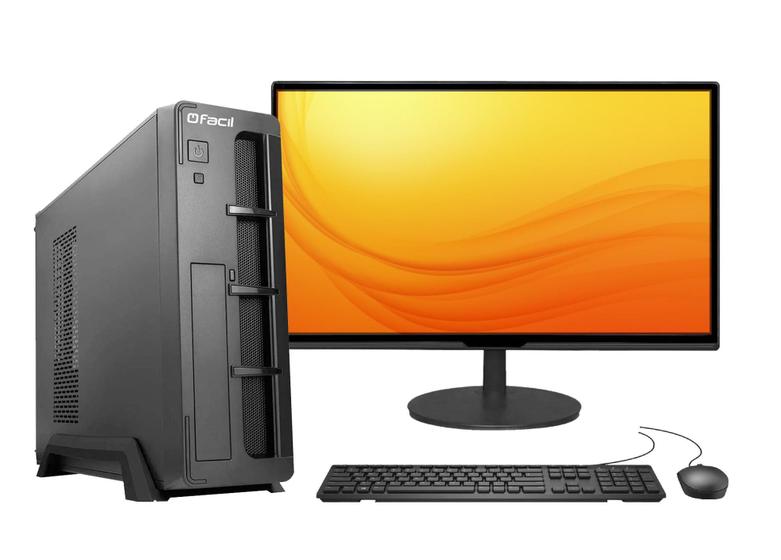 Computador Completo Fácil Slim Dual Core 4Gb Ddr4 Hd 500Gb - Fácil ...