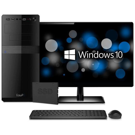 Computador Completo Intel Core i5 8GB SSD 240GB Windows 10 Wifi Monitor ...