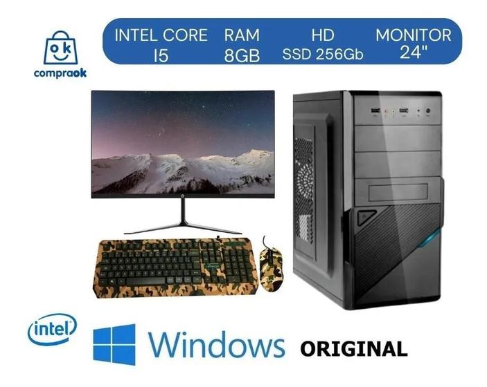 Computador Completo + Kit Gamer Multilaser Core I5/8gb Ram/ssd 256gb ...