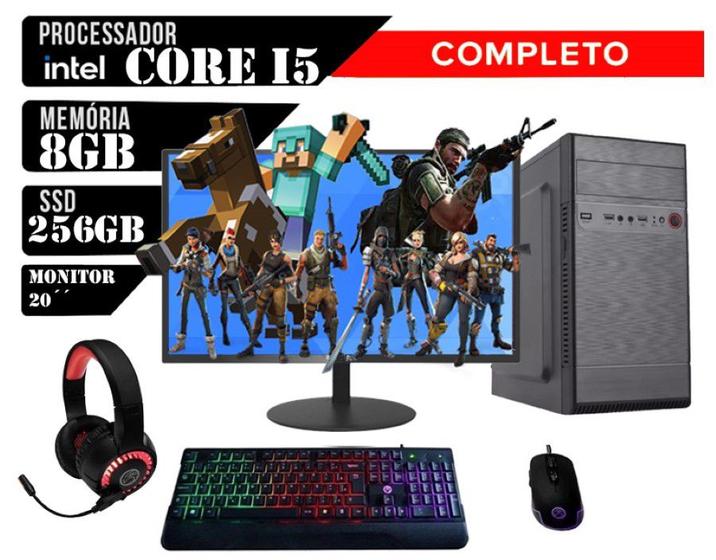 Computador computado Pc Intel Core I5 8gb Ssd 256gb + Kit Gamer com ...