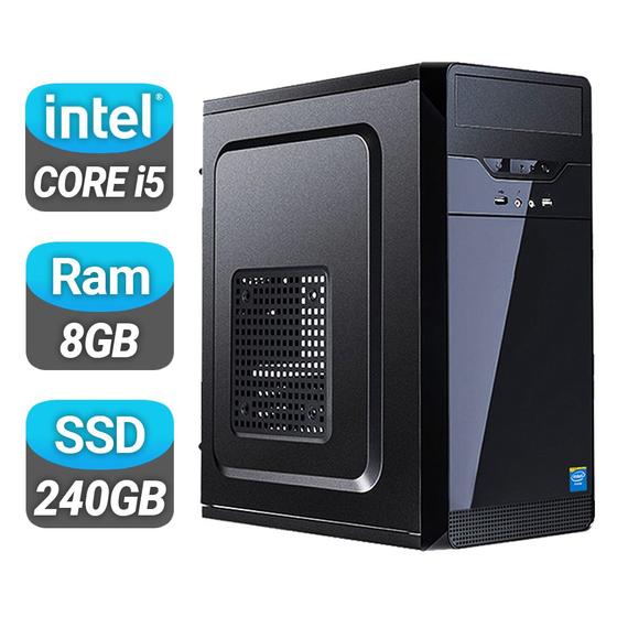 Computador Cpu Desktop Intel Core i5 8GB SSD 240GB Hdmi Windows 10 ...