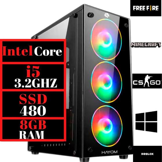 Computador CPU Gamer I5 3.2 GHZ SSD 480 GB 8GB RAM Turbo - Computador ...