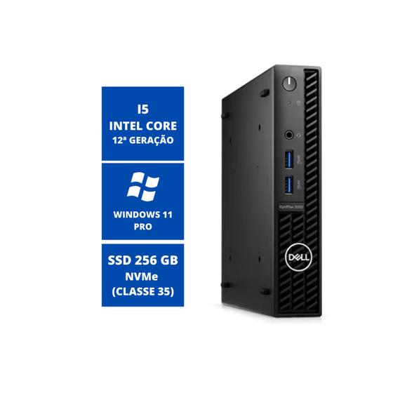 Computador Dell Optiplex 3000 Micro Core I5-12500t, Memória 8GB SSD ...