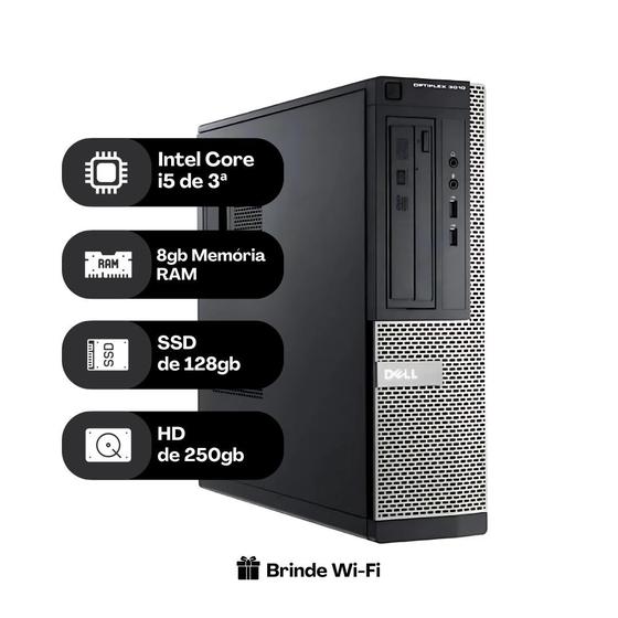 Computador dell optiplex 3010 i5 3 8gb ssd 128gb e hd 250gb - Computador / Desktop - Magazine Luiza