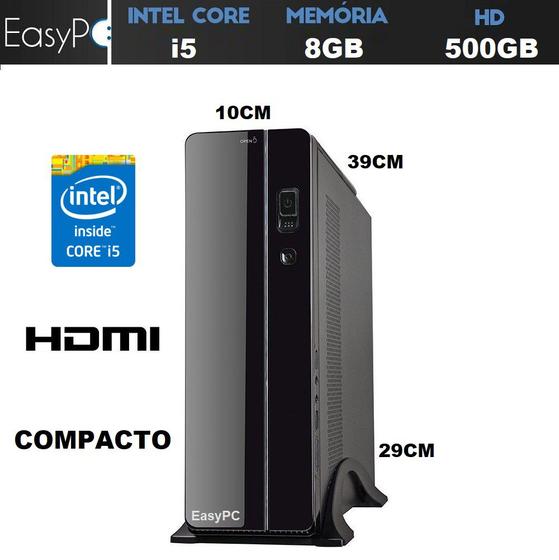 Computador Desktop Compacto Intel Core i5 8GB HD 500GB HDMI Full HD ...