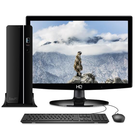 Computador Desktop Completo EasyPC Compact C7 Intel Core i5 4GB HD 500GB Monitor LED HDMI mouse ...