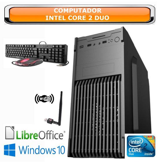 Computador Desktop Pc Intel Core 2 Duo 4GB HD 500GB Win 10 - Mymax ...