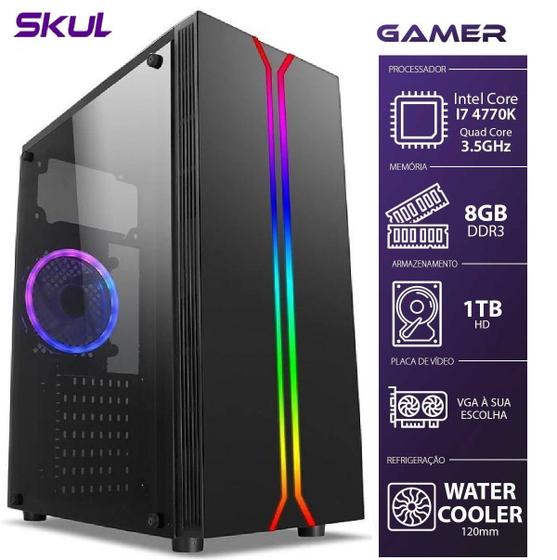 Computador Gamer 7000 - I7 4770K 3.5GHZ 4A GER. MEM. 8GB DDR3 HD 1TB ...