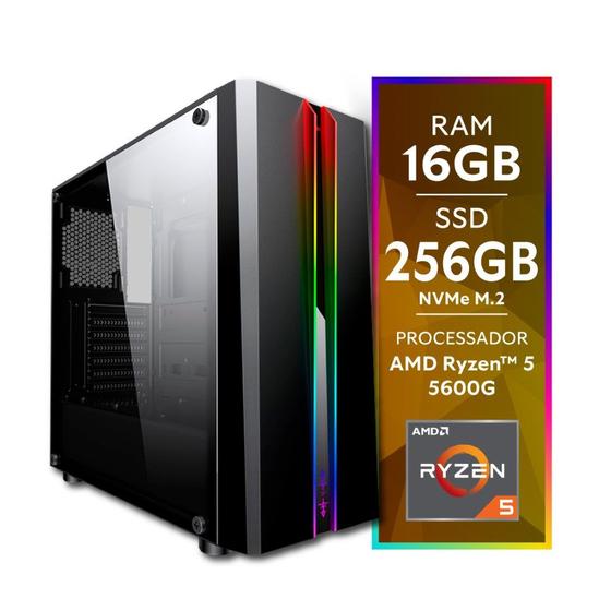 Computador Gamer AMD Ryzen 5 5600G 16GB SSD 256GB Radeon Graphics Vega ...