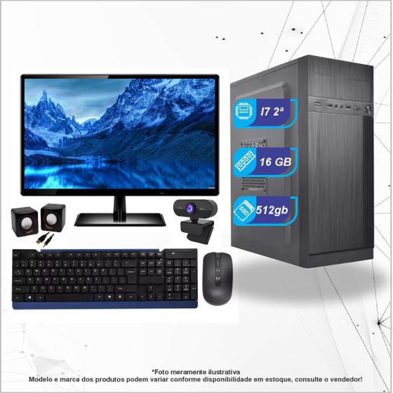 Computador I7 + Monitor 21" + Wi-Fi + Caixa de Som - Schneider Computer ...