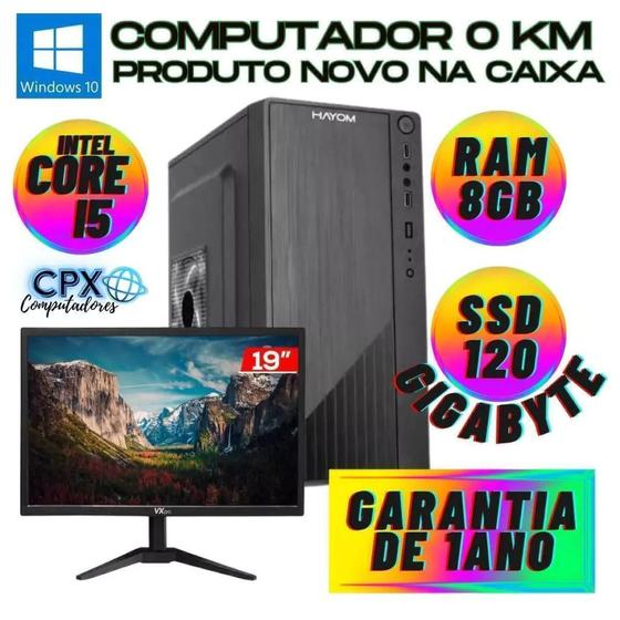 Computador Intel Core i5, 8GB RAM, SSD 120GB, Monitor VXPRO 19' LED ...
