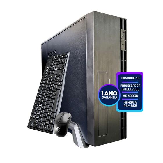 Computador Pc Cpu Slim Intel Core 2 Duo E7500 8gb Hd 500gb Windows 10 ...
