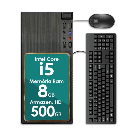 Computador Pc Intel Core i5 8GB HD 500GB 4 Núcleos Super Turbo Cpu Hdmi ...