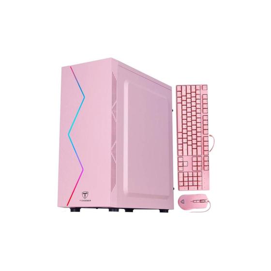 Computador Rosa Core i3 16GB SSD 240GB Wi-fi Gar de 1 ano Kit teclado e ...