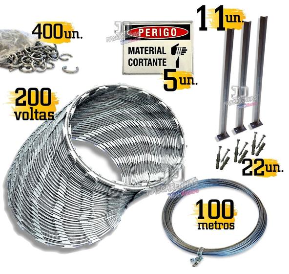 Concertina rolo kit completo para muro portão cerca 30cm-50m - K ...