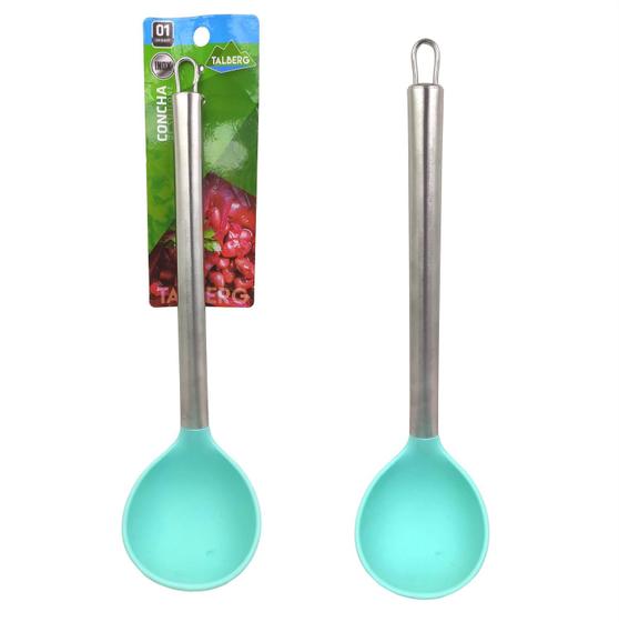 Concha de Silicone Utensílio de Cozinha Cabo em Aço Inox Feijão Sopa ...