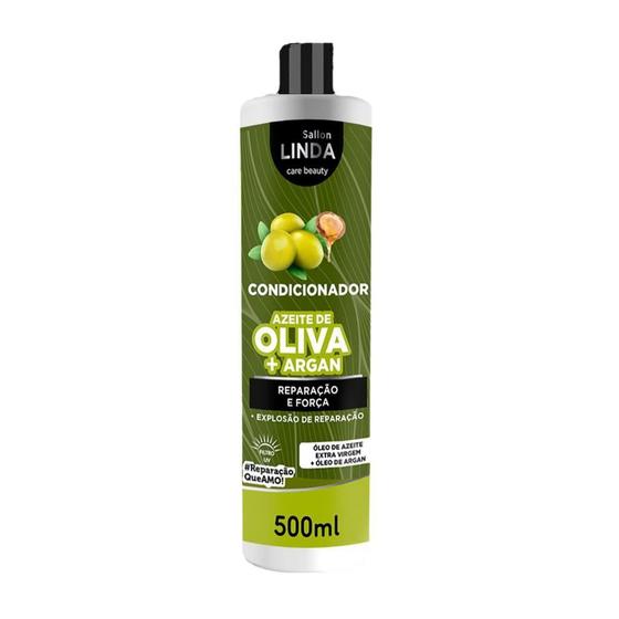 Condicionador Azeite De Oliva + Argan Sallon Linda 500Ml ...