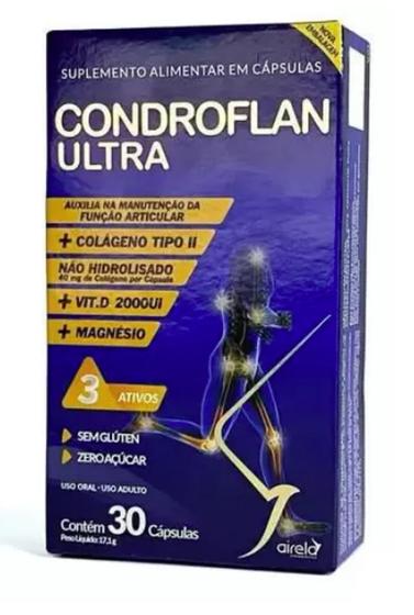 Condroflan Ultra Colágeno Tipo 2 Vitamina D E Magnésio 30cps - AIRELA ...