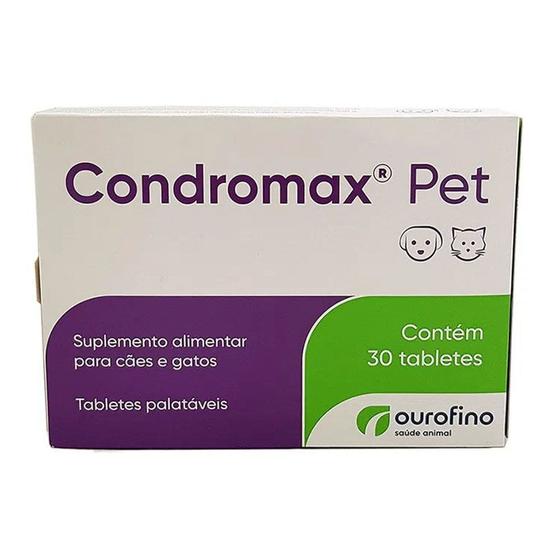Condromax Pet 30 Tabletes Ouro Fino Cães e Gatos - Vitaminas e ...