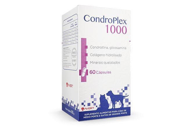 Condroplex 1000 Suplemento Alimentar para Cães de Médio Porte e Gatos ...