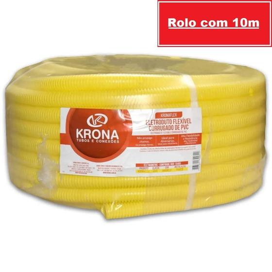 Conduíte Corrugado 1 Polegada 32Mm 10 Metros Amarelo Krona - Conduíte ...
