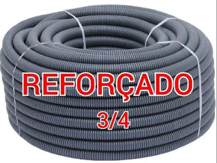 Conduite corrugado 3/4" reforçado cinza rolo 50mt - diversa - Conduíte ...