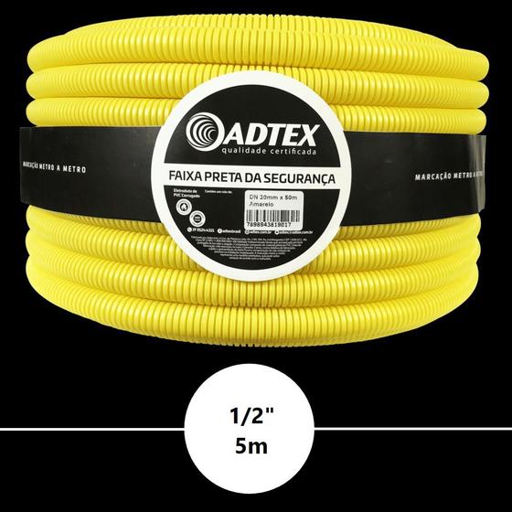 Conduite Eletroduto Corrugado Flexível REFORÇADO 20mm (1/2") - Amarelo ...