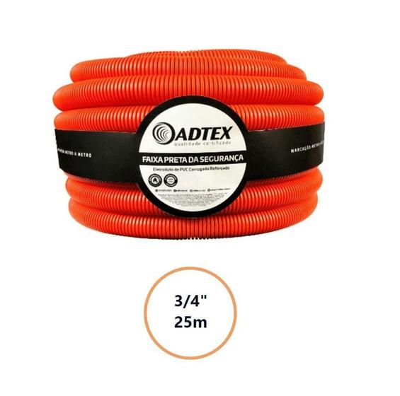 Conduite Eletroduto Corrugado Flexível REFORÇADO 25mm (3/4") - Laranja ...