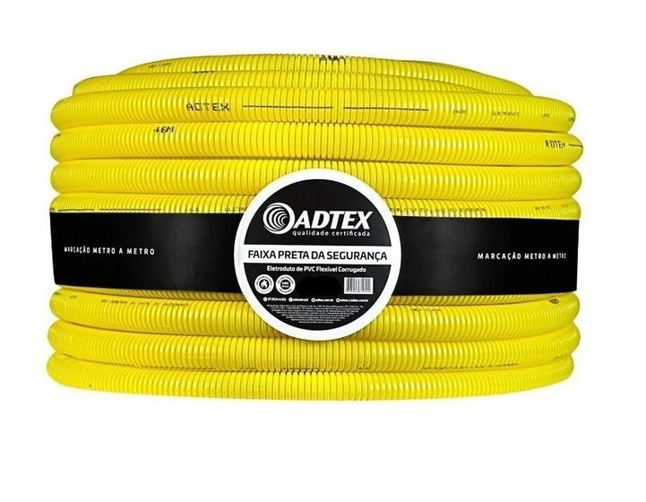 Conduite Eletroduto Corrugado Flexível REFORÇADO 32mm (1") - Amarelo ...