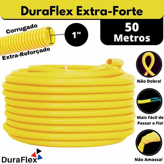 Conduíte Eletroduto Corrugado Super Flexível 1 Polegada Extra-Forte 50 ...