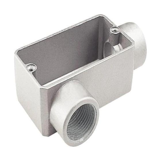 Condulete de Alumínio Fixo Tipo Lr 1/2'' com Rosca Bsp e Pintura ...