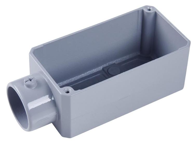 Condulete em aluminio tipo e de 3 4 com rosca bsp com pintura epoxi ...