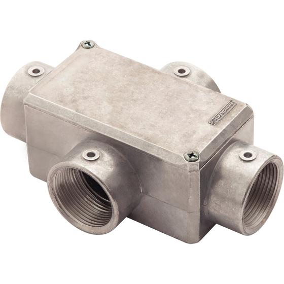 Condulete fixo 1.1/2" tipo "X" - com tampa / rosca BSP / sem pintura ...