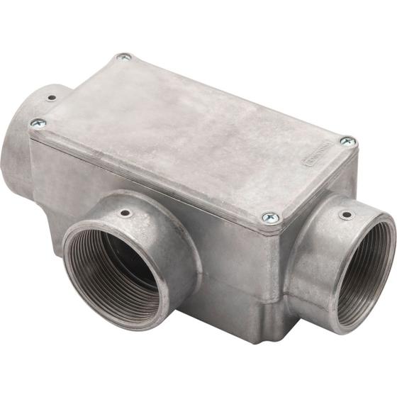 Condulete fixo 2" tipo "T" - com tampa / rosca BSP / sem pintura ...