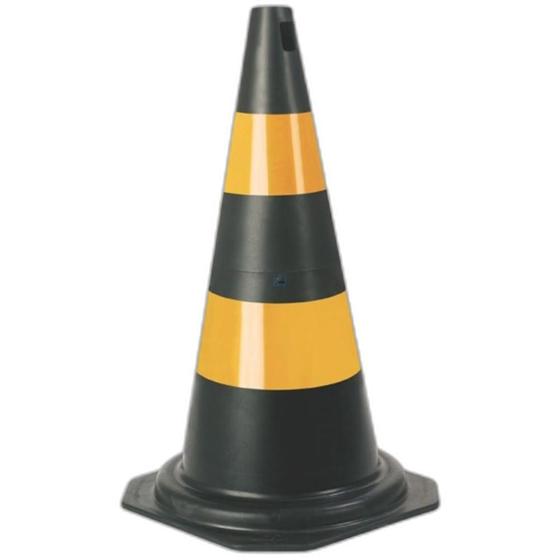 Cone Flexivel Plastcor Plastico Preto 50cm 70000655 - Cone de ...
