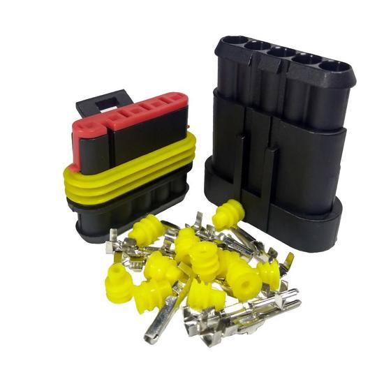 Conector Automotivo 5 Vias Impermeável IP67 Carro Selado Superseal 10 ...