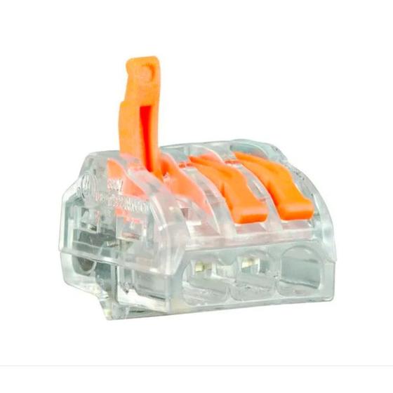 Conector Borne Terminal Emenda Engate Rápido 3 Vias - 3MAJ - Conectores ...